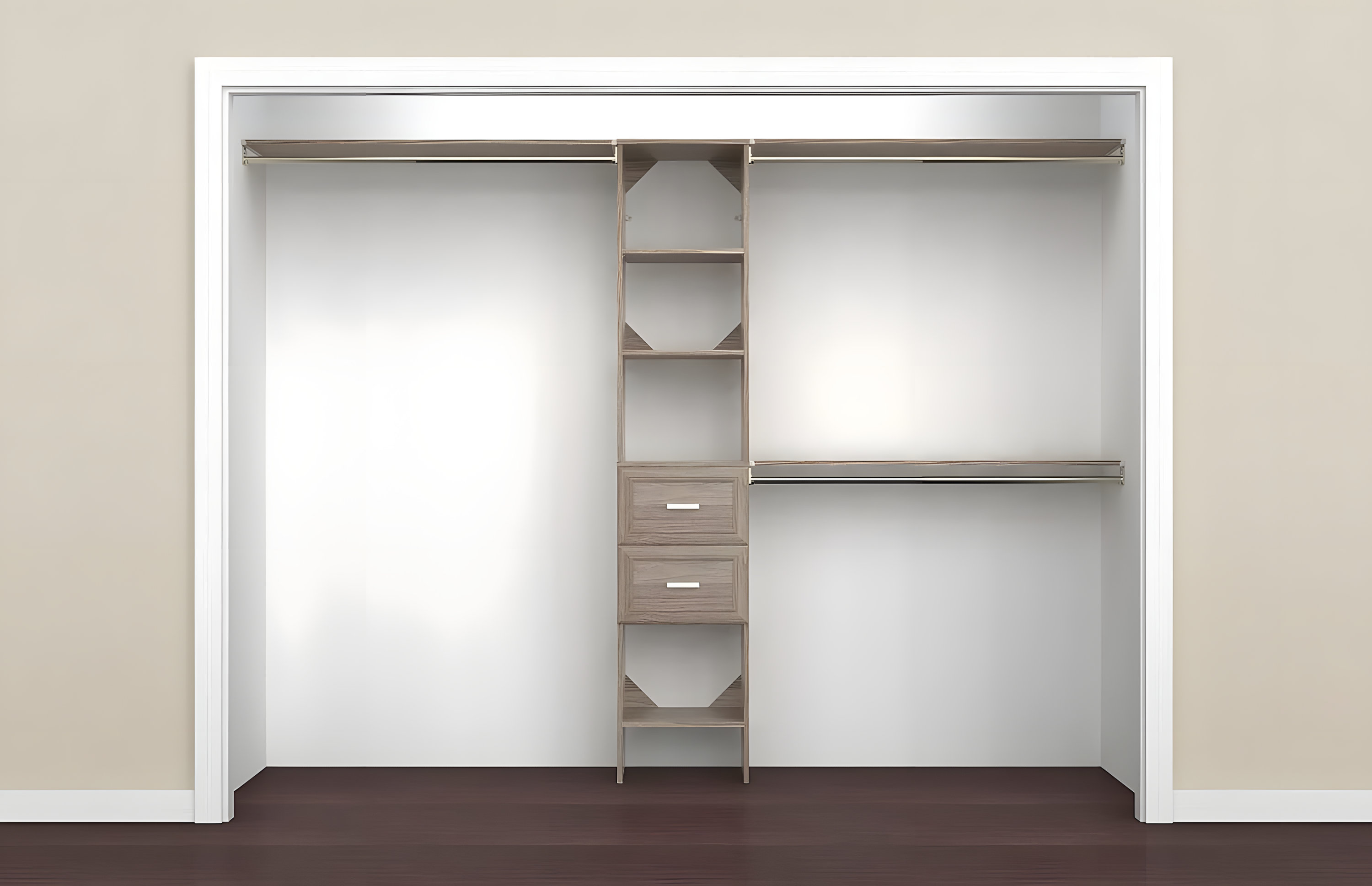 Hokku Designs Closet Organizer With Shelves And Drawers, Expandable ...