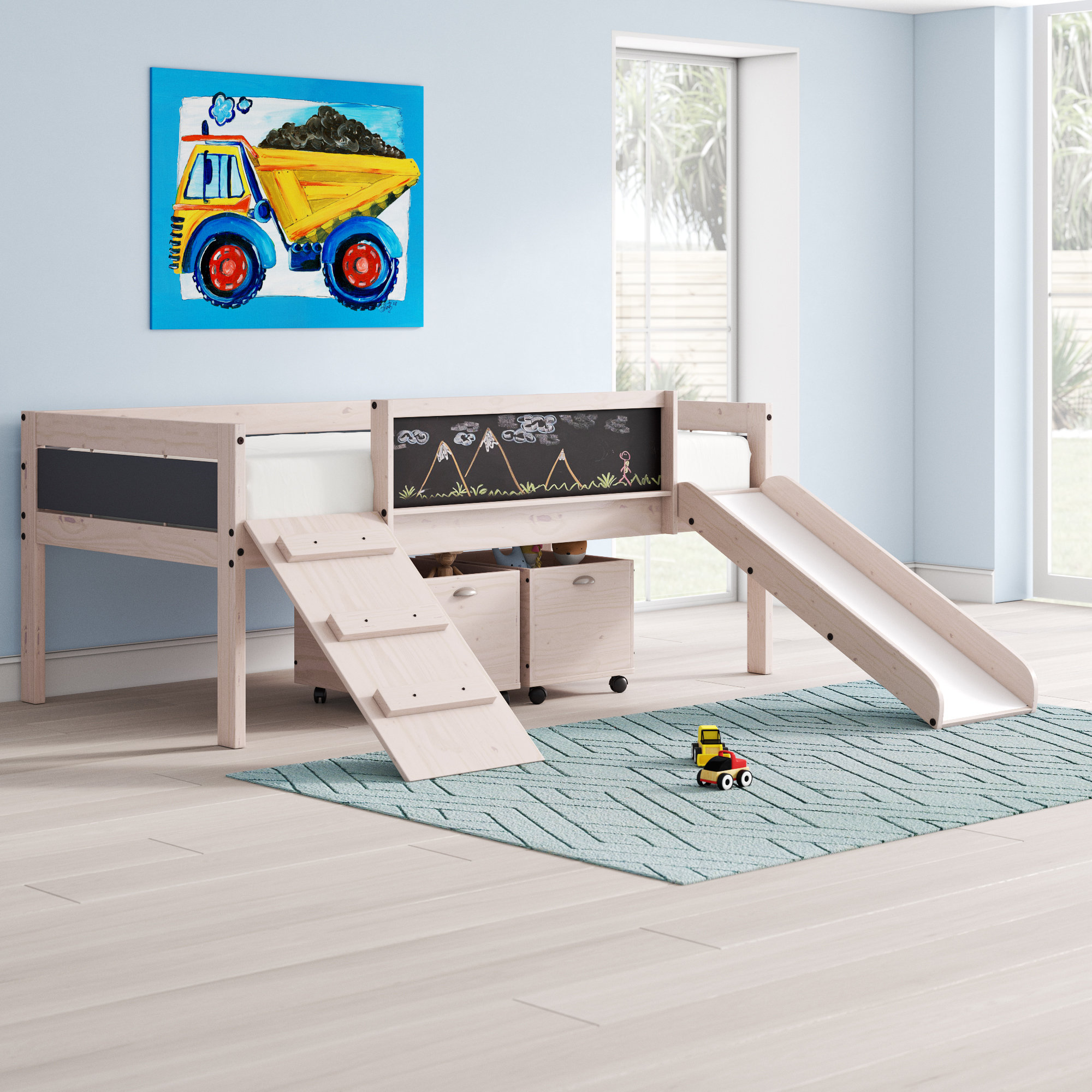 Zoomie Kids Schlemmer Twin Solid Wood Platform Loft Bed by Zoomie Kids ...