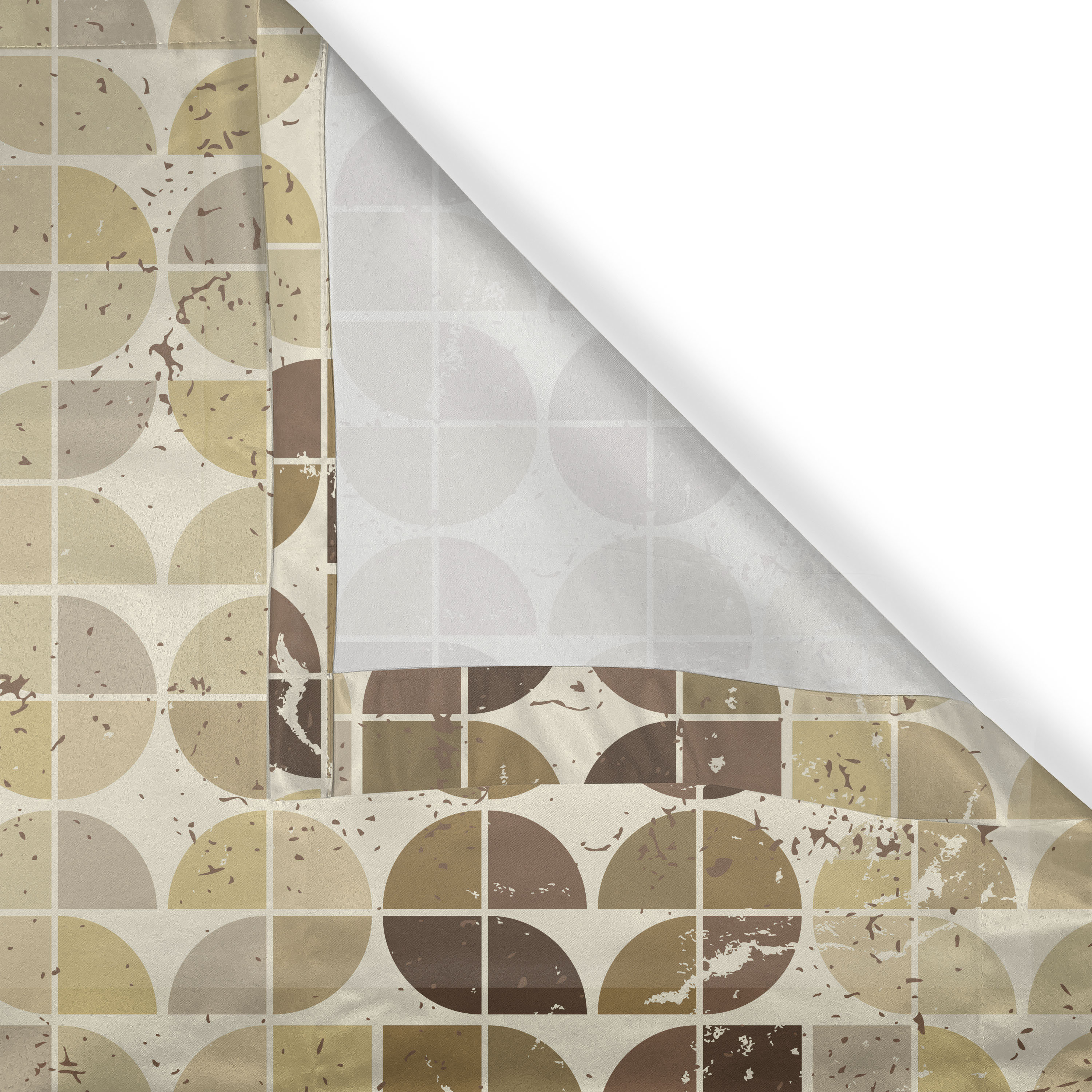 Dakota Fields Vintage Grommet Curtain Circle Pieces Pattern Art 50" x ...