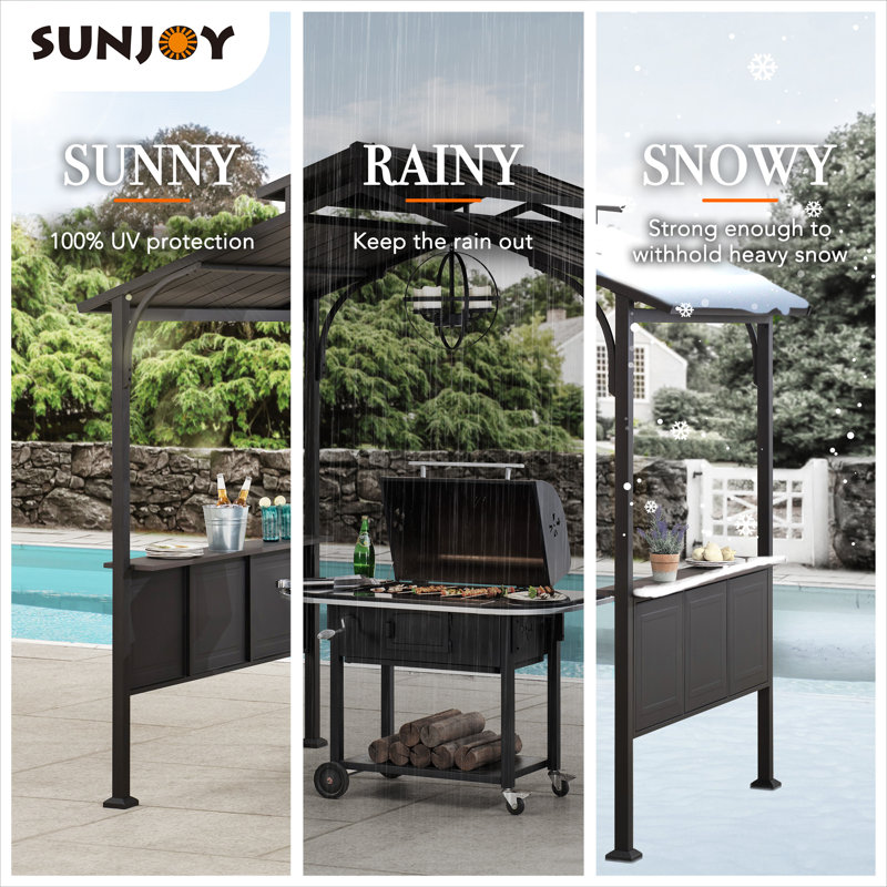 Sunjoy Pavillon de jardin Kent Sunjoy Grill 5 pi x 8 pi et Commentaires ...