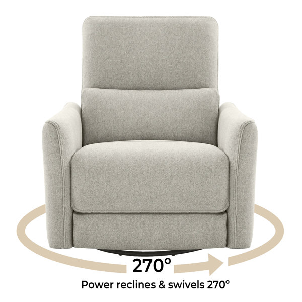 Wade Logan® Cadavid Upholstered Swivel Power Recliner | Wayfair