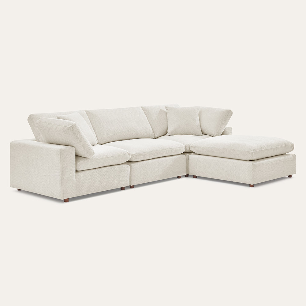 Xdeco Serene Minimalist Comfort Sofa Of 4 Pieces Set | Wayfair