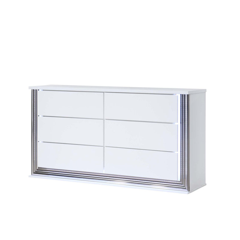 Ivy Bronx Deco-Modern Design Dresser With LED | Wayfair