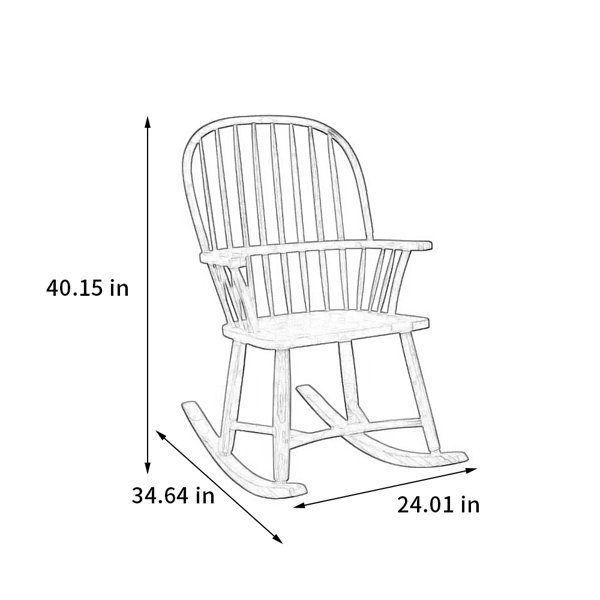 ChairVogue High Grade Lacquer Oak Rocking Chair Solid Wood Rocking ...