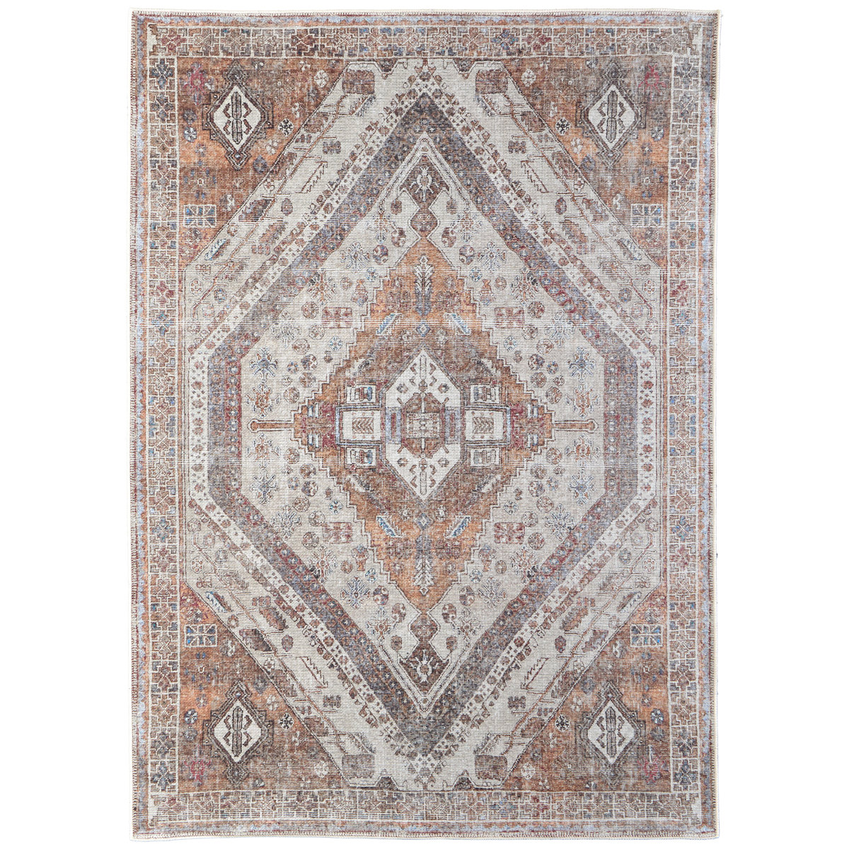 Joss & Main Vincenta Oriental Brown/Ivory/Gray Area Rug & Reviews ...