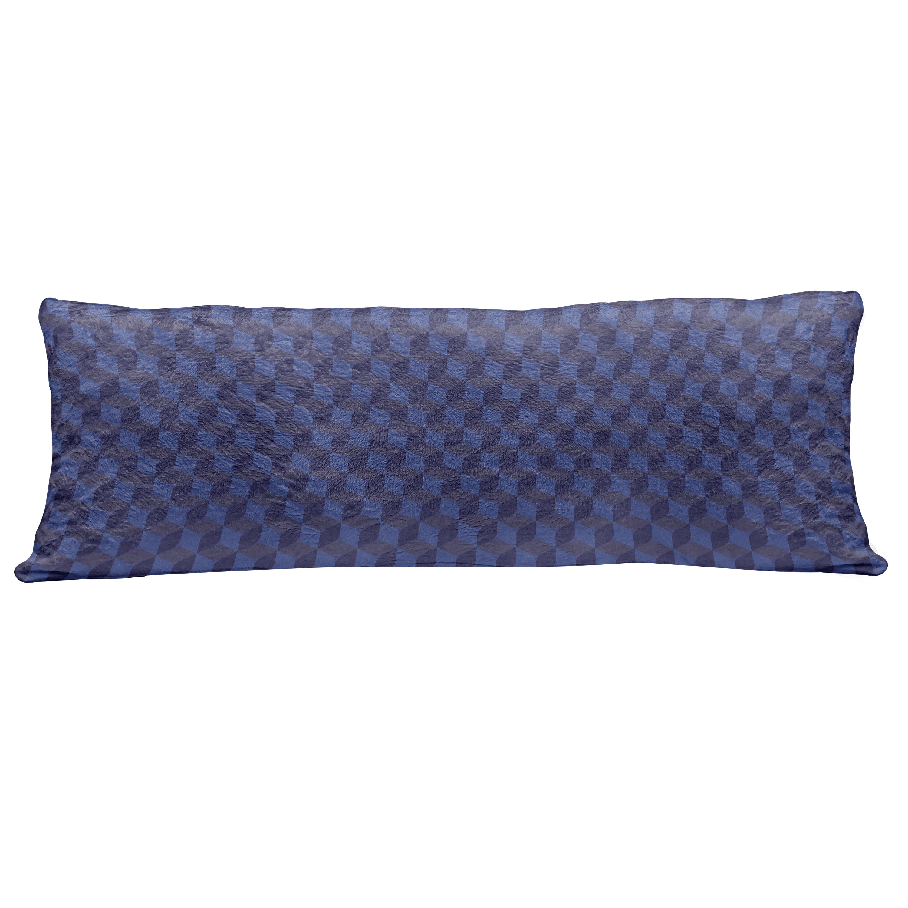 Ambesonne Indigo Fluffy Body Pillow Case Cover With Zipper, 3D Print ...