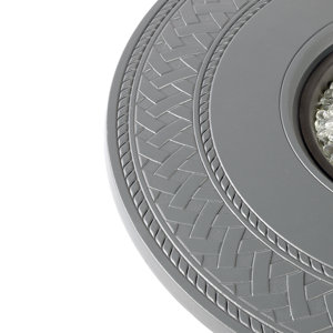 Lark Manor Delrick Round 34 In. X 34 In. Aluminum Propane Fire Pit ...