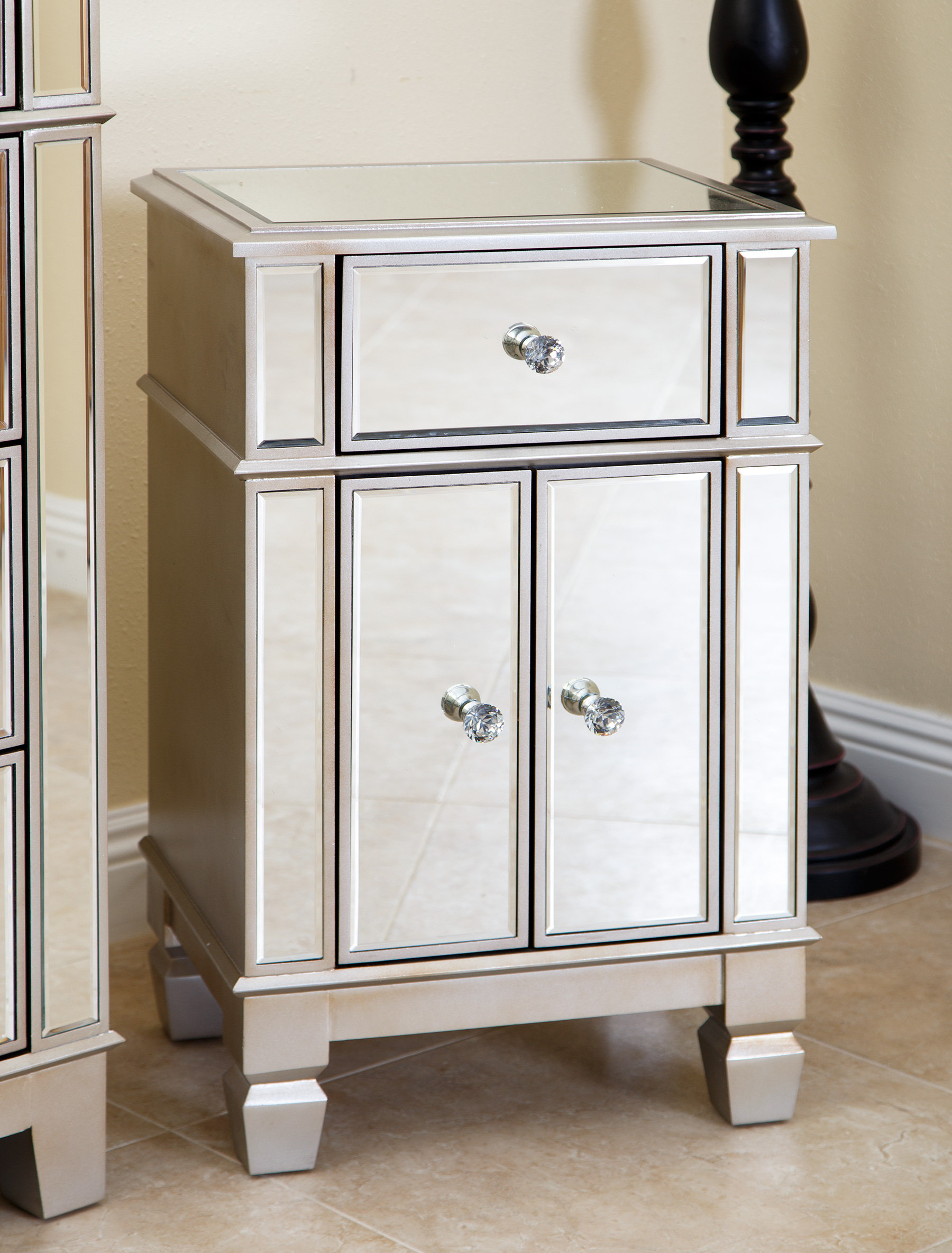 Willa Arlo™ Interiors Conradine 2 Door Mirrored Accent Cabinet ...