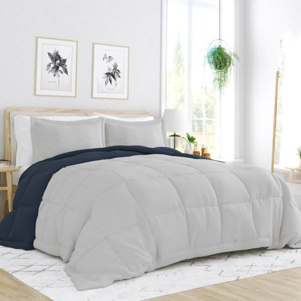 Latitude Run® Édredon en duvet de coton pour lit simple toutes saisons ...