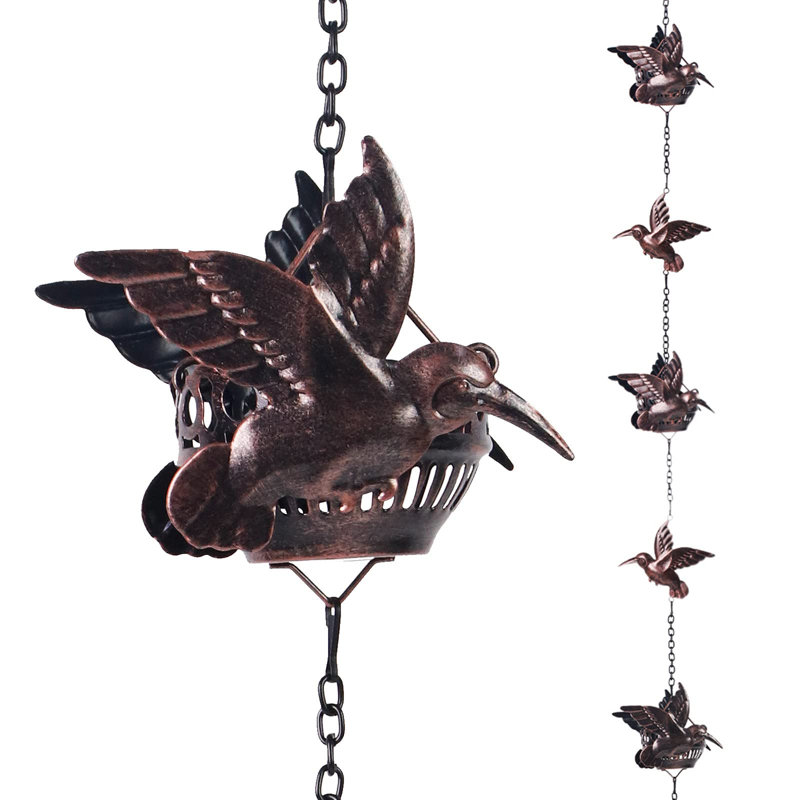 Arlmont & Co. 8.5ft Adjustable Rain Chain Cups | Wayfair