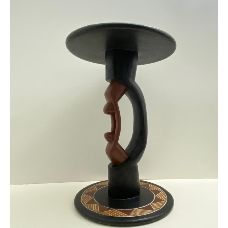 Bungalow Rose Solid Wood Figurine End Table | Wayfair