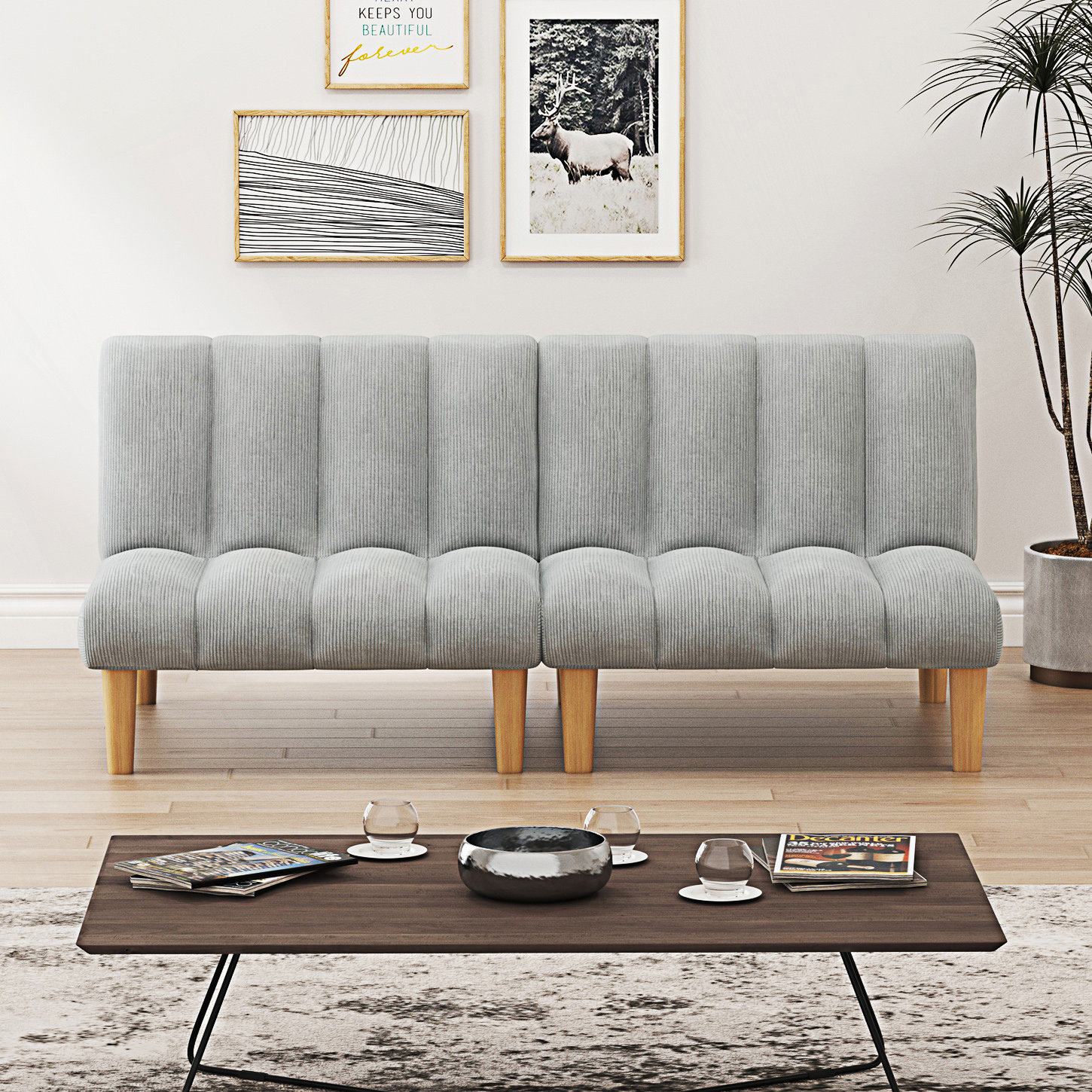 Latitude Run® Traditional Design Convertible Sofa Bed, Comfy Couch ...