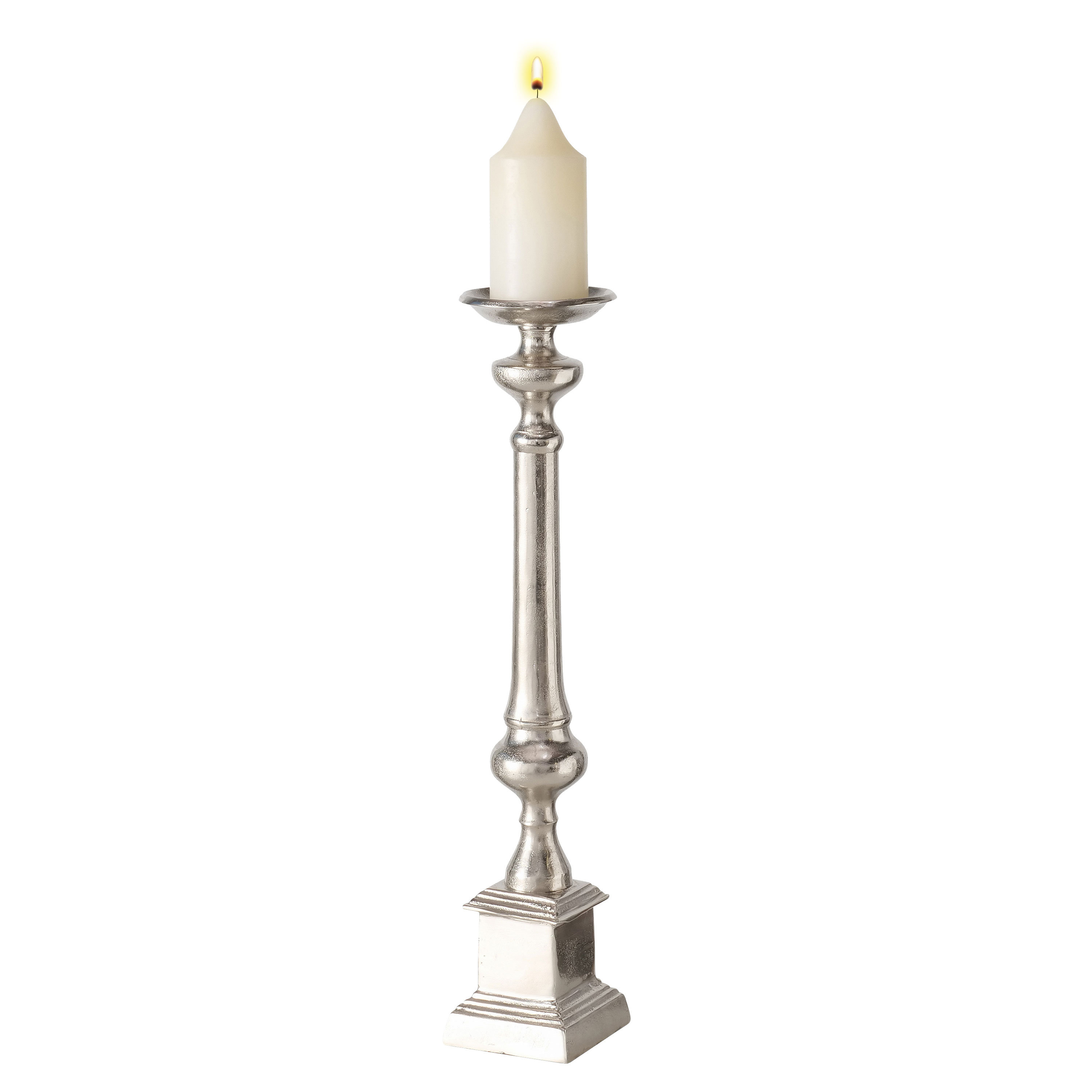 Alcott Hill® 28'' H Aluminum Floor Candlestick | Wayfair