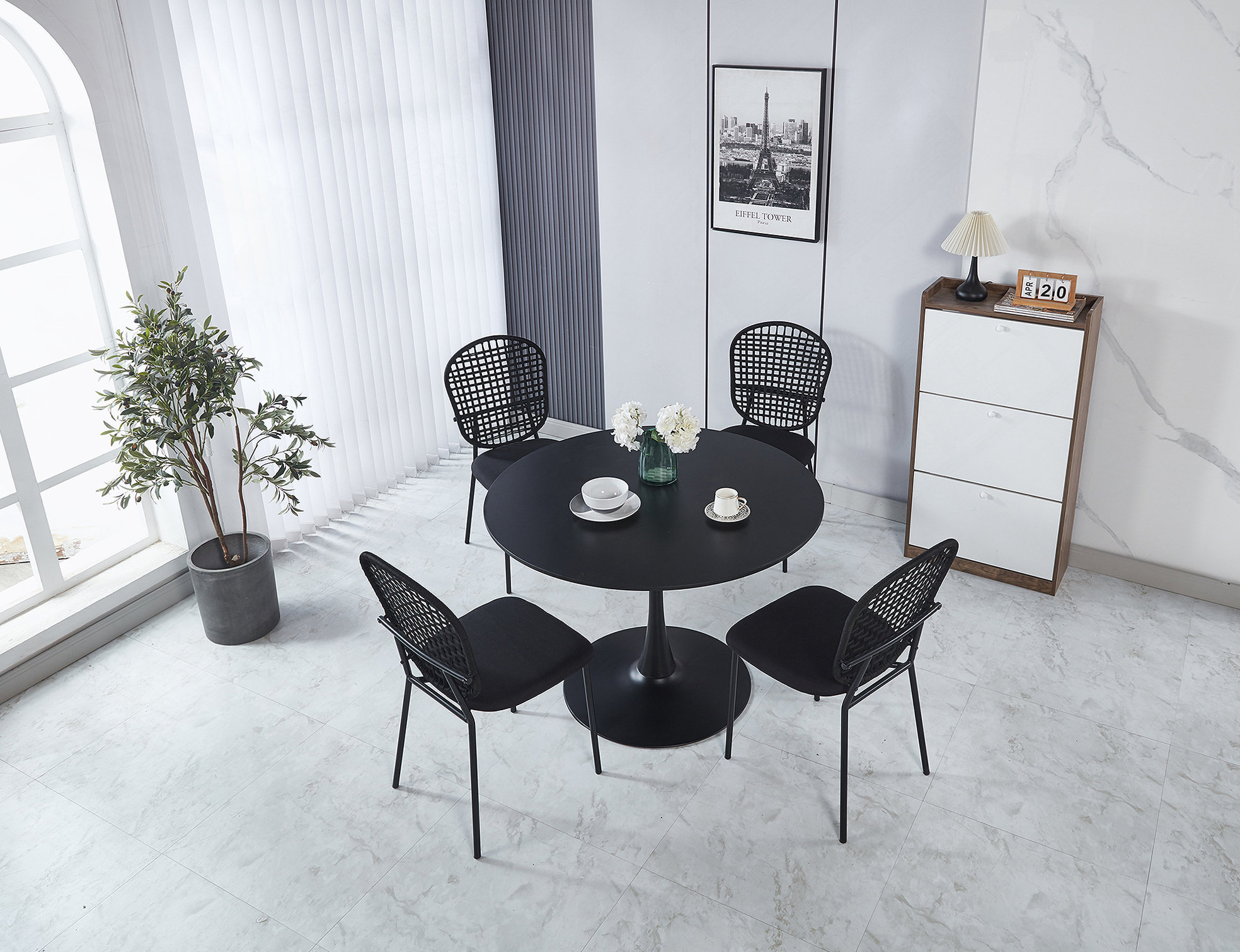 George Oliver dining set, Table metal leg Mid-century Dining Table for ...