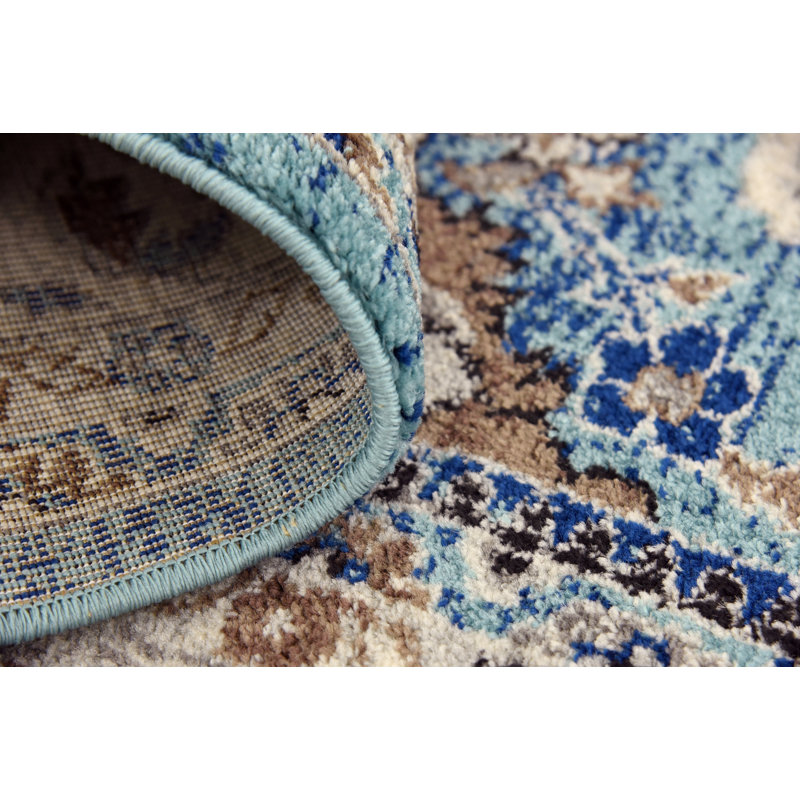 Astoria Grand Duckett Performance Light Blue/Gray/Tan Rug & Reviews ...