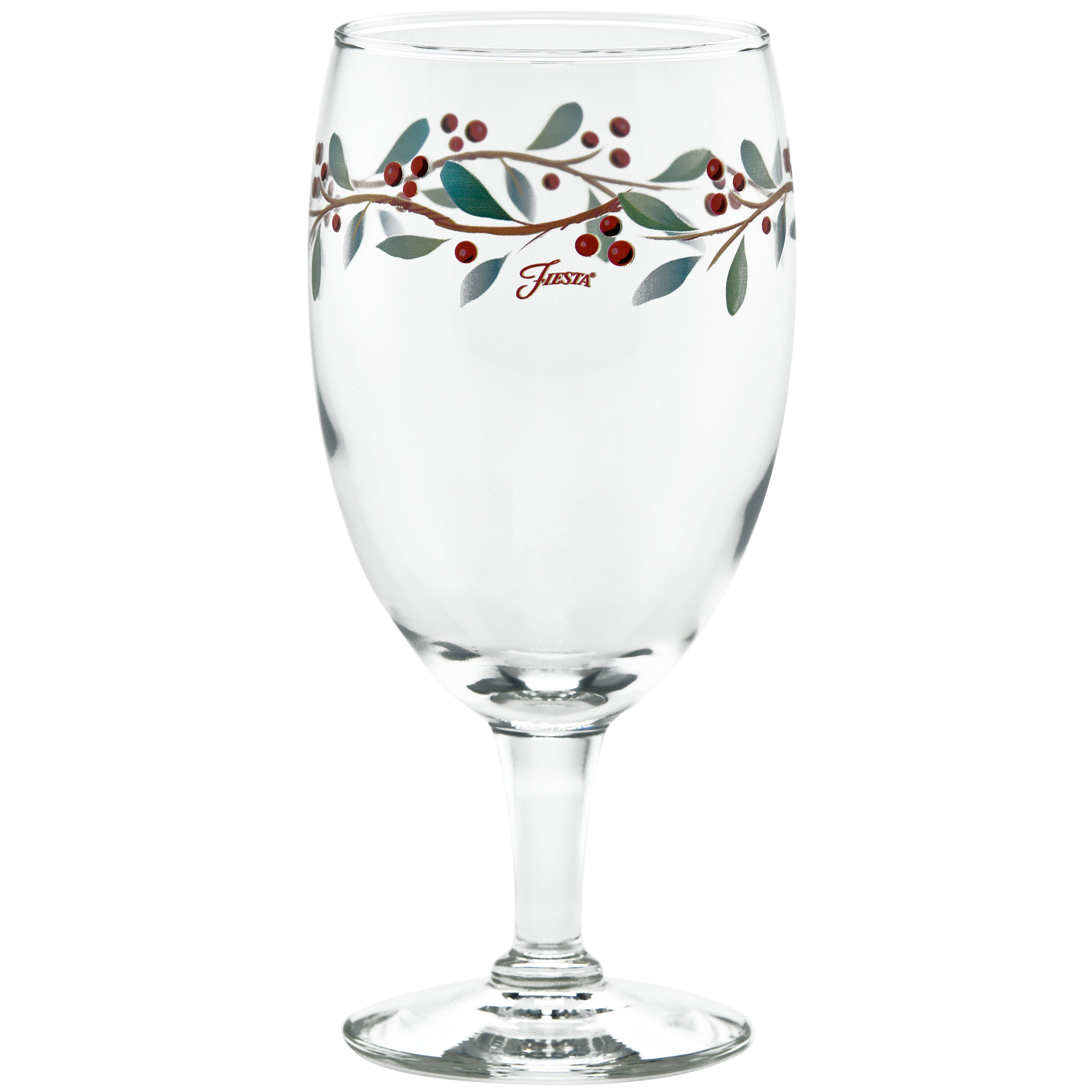 Fiesta Nutcracker Holly 16-Ounce Footed Goblet Glass | Wayfair