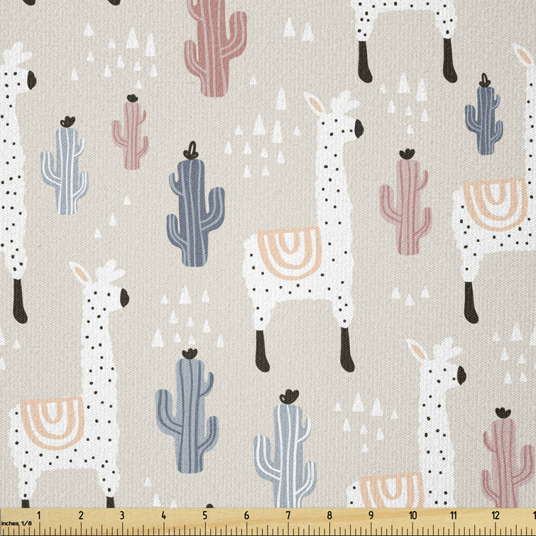 East Urban Home Devern Guanaco Cactus and Hand Drawn Elements Multi ...