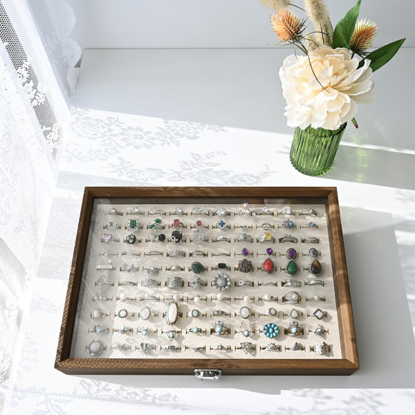 Winston Porter Ring Box Jewelry Display Tray, Display Case Accessories ...