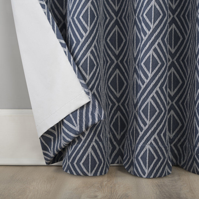 Scott Living Gresham Geometric 100% Blackout Grommet Curtain Panel ...