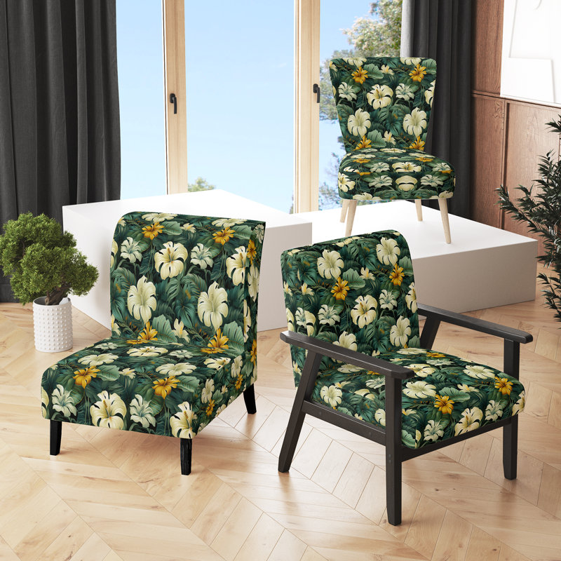 Design Art Monstera Elegance Tropical Pattern - Upholstered Tropical ...
