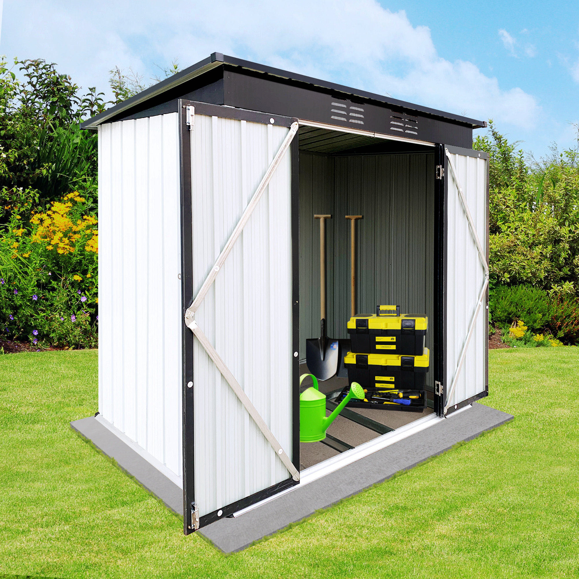 AOOLIVE Outdoor storage sheds 4FTx6FT | Wayfair