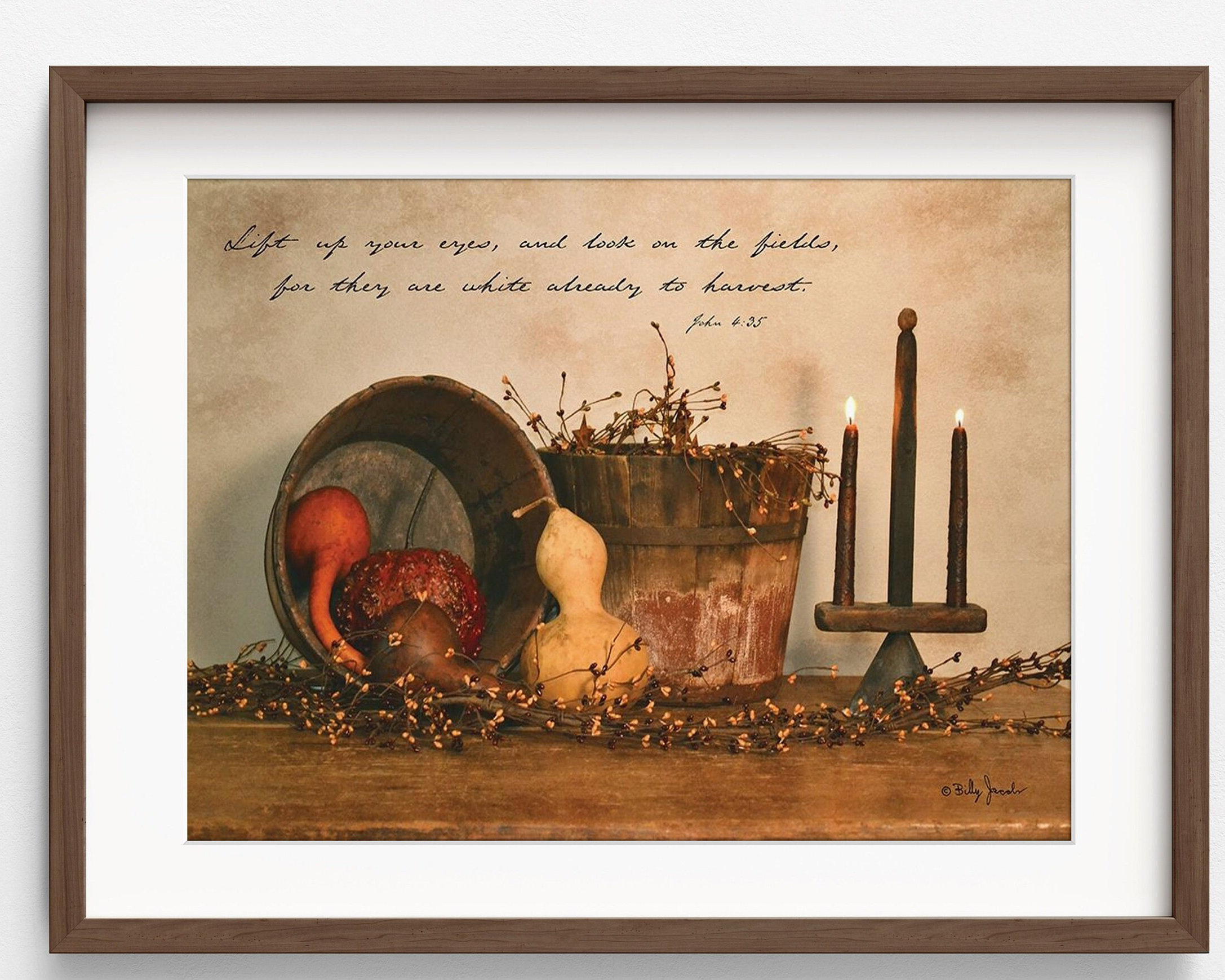 WeFrameArt Already To Harvest By Billy Jacobs, Framed John 4:35 Print ...