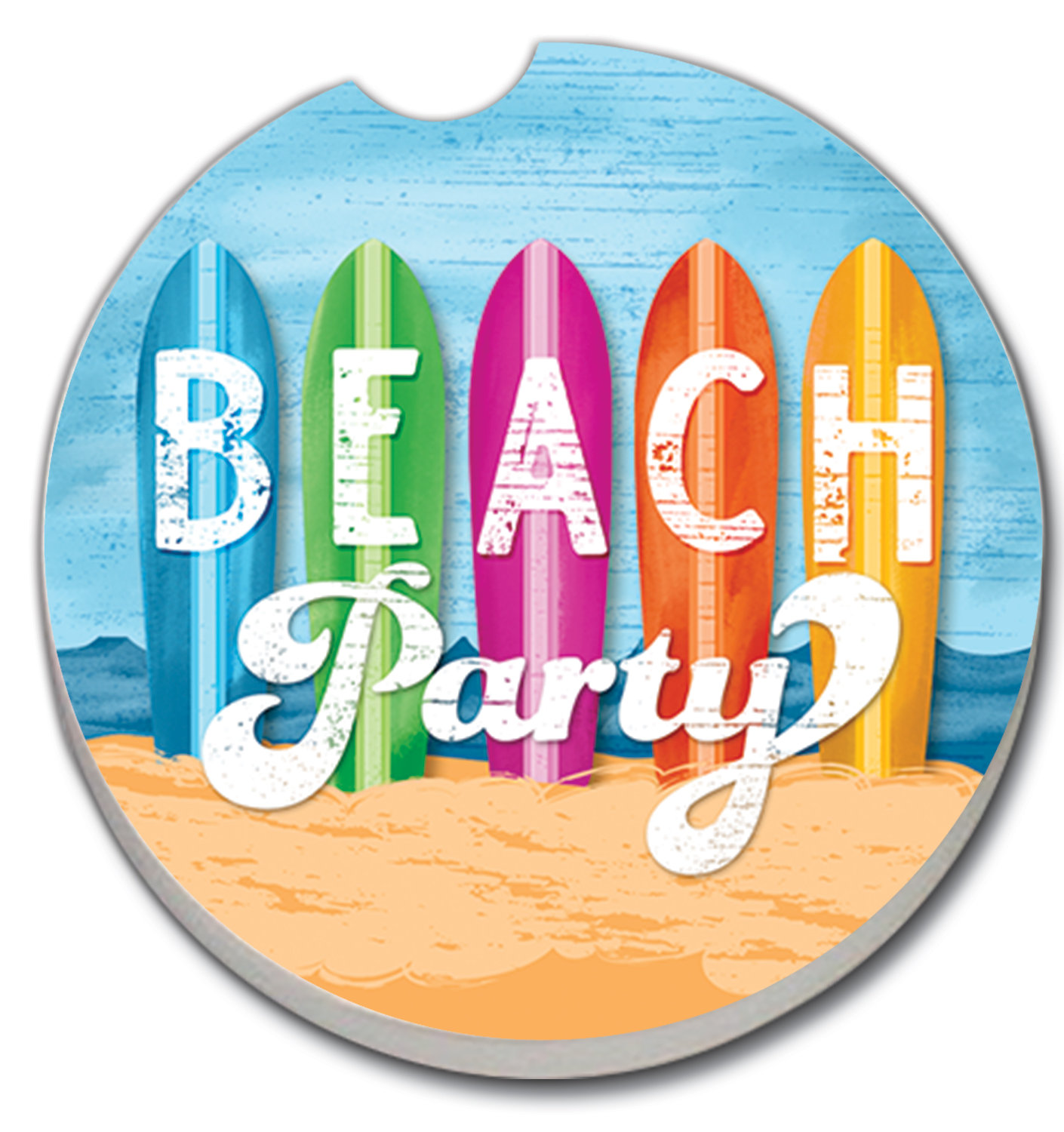 Highland Dunes Beach Party Absorbent Stone Car Coaster - Wayfair Canada