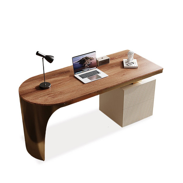 StyleCrafted Furniture Half-circle Manufactured Wood desks | Wayfair