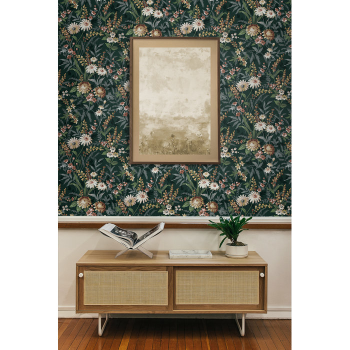 Red Barrel Studio® Yanci Peel & Stick Floral Roll & Reviews | Wayfair