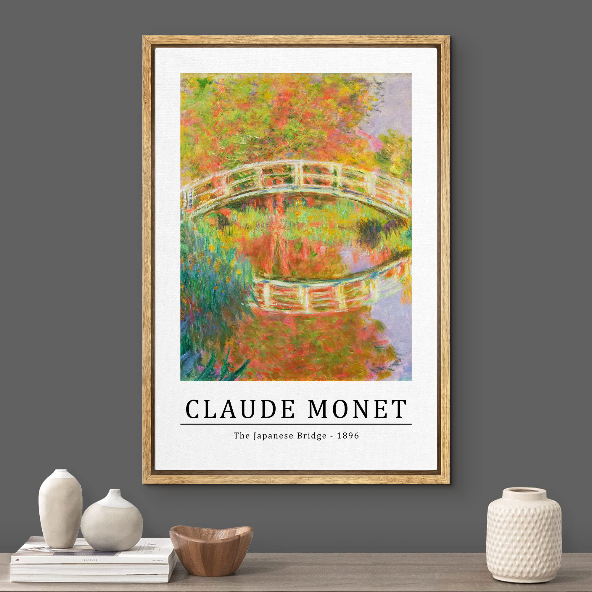 IDEA4WALL Claude Monet The Japanese Bridge - 1896 Fine Art Historic ...