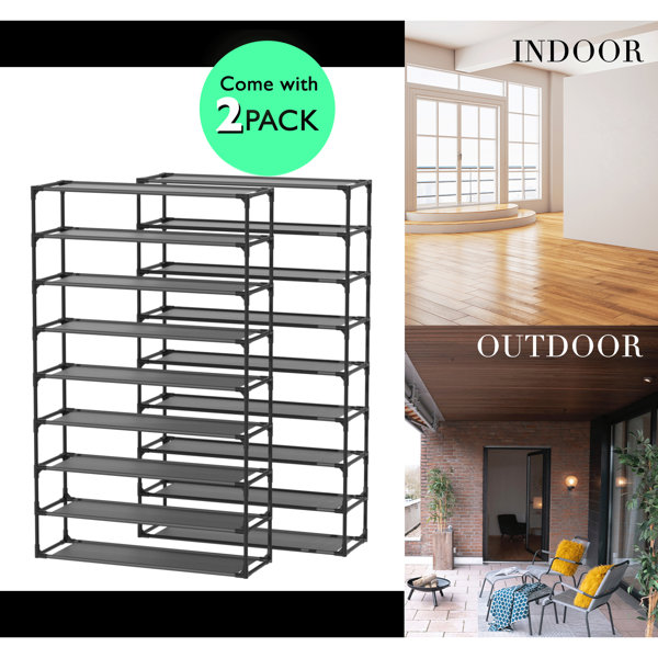 Rebrilliant 90 Pair Stackable Shoe Rack & Reviews | Wayfair