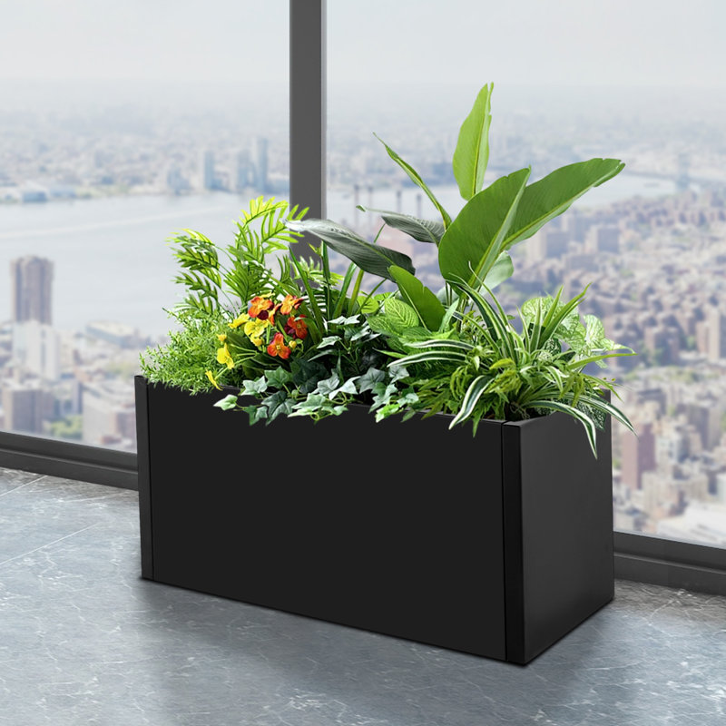 Ebern Designs Jayah Metal Planter Box | Wayfair