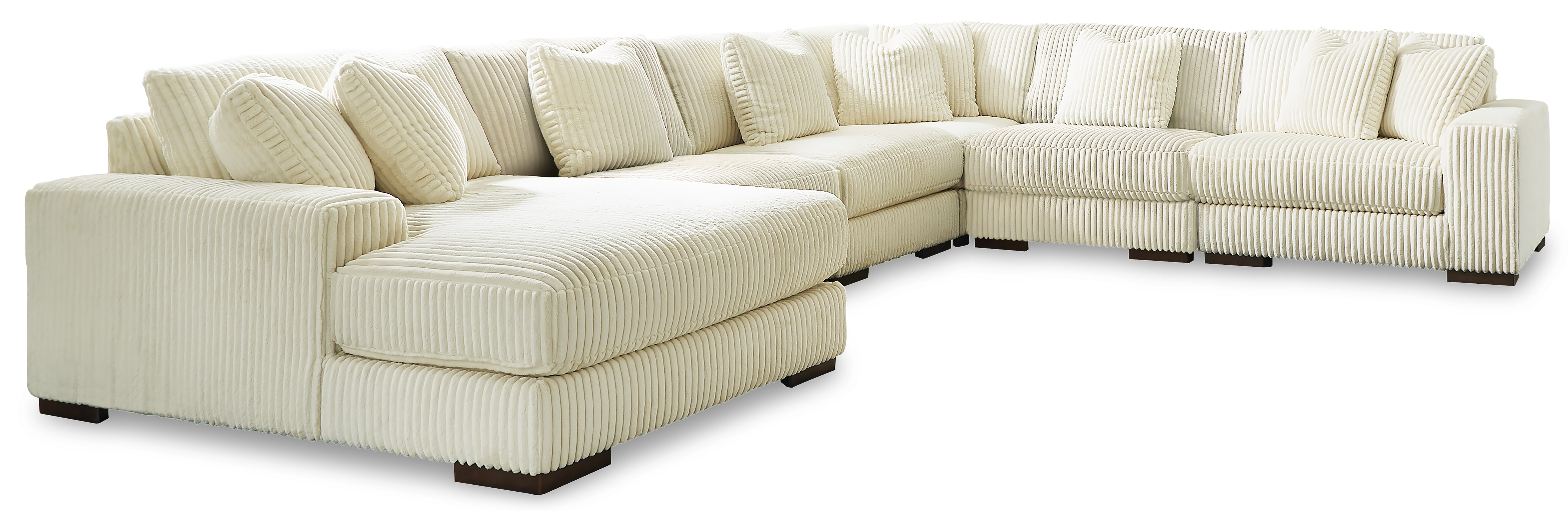 Lindyn Ivory Laf Small Chaise Sectional