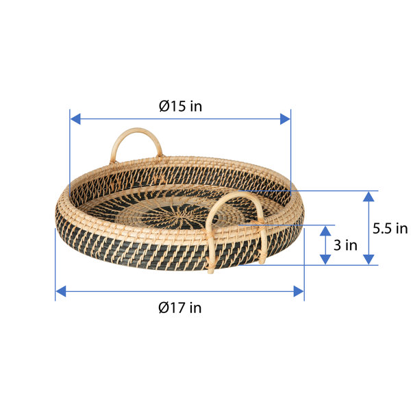 Bay Isle Home™ Round Rattan Breakfast Serving Tray & Reviews | Wayfair