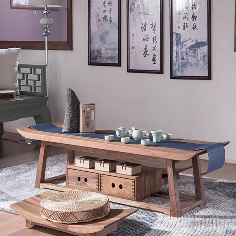 jessica High-end Walnut Upside-down End Table Coffee Table | Wayfair