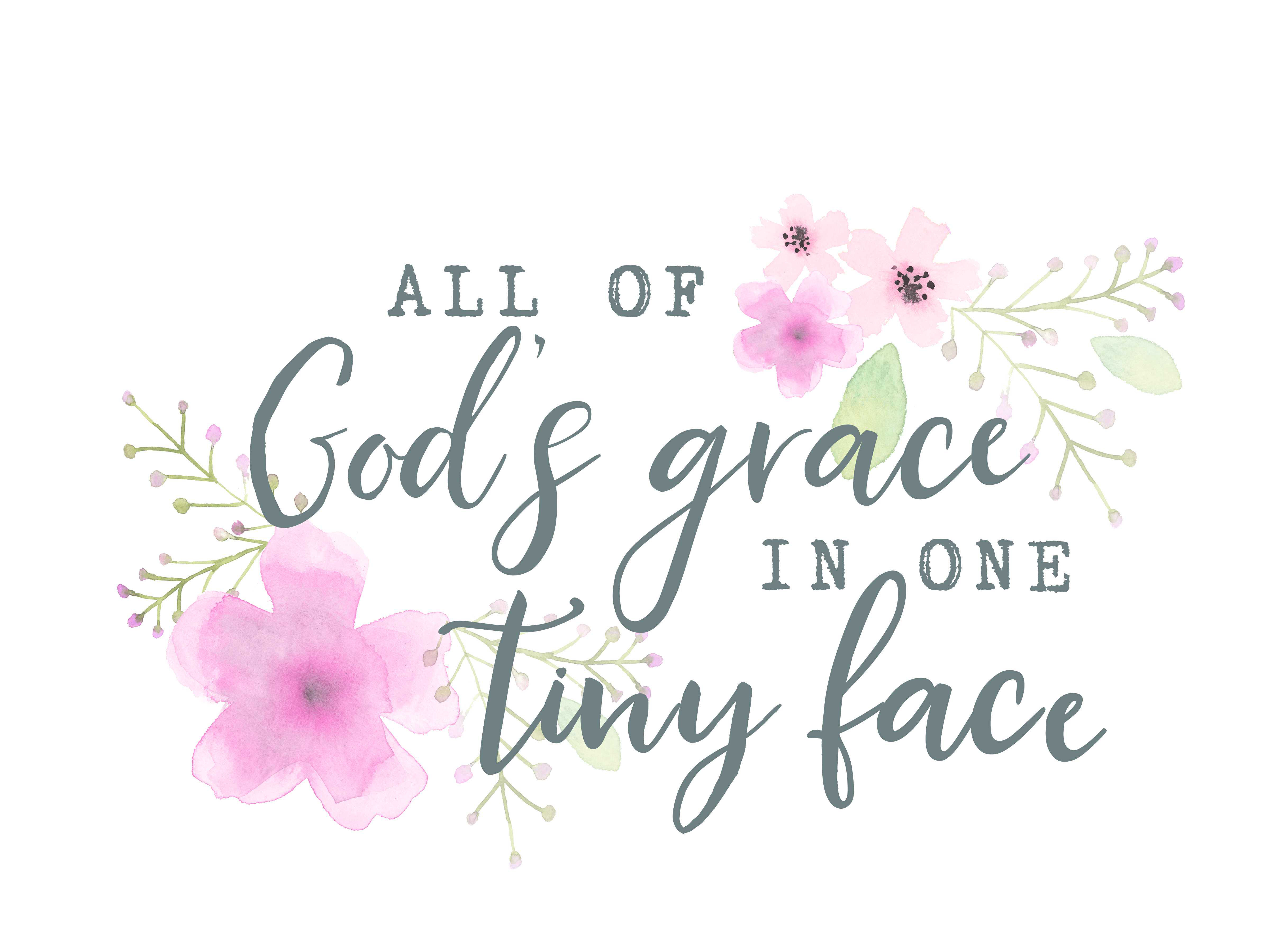 Trinx All of Gods Grace In One Tiny Face - Wrapped Canvas Textual Art ...