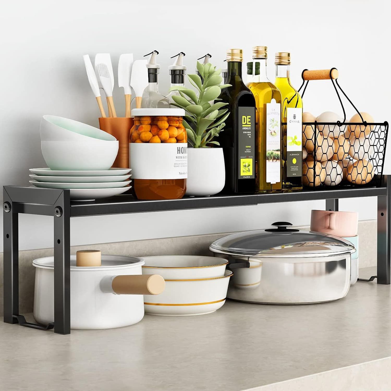 17 Stories Stackable Kitchen Counter Shelves, Kitchen Sink Shelves ...