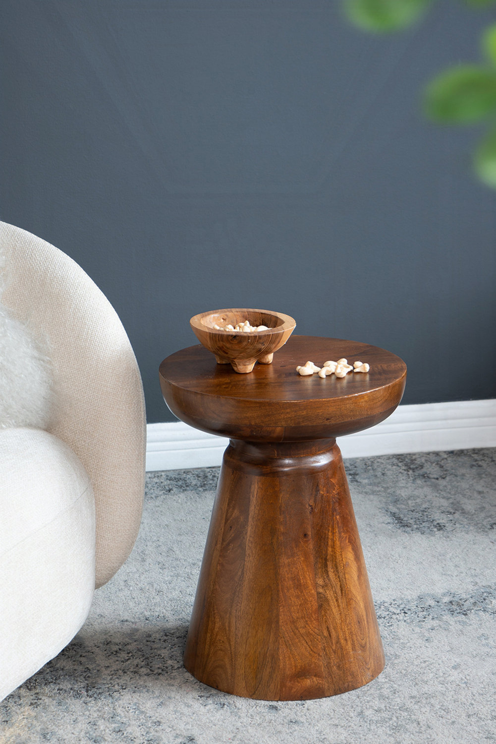 Loon Peak Wooden Pedestal Side Table - Wayfair Canada