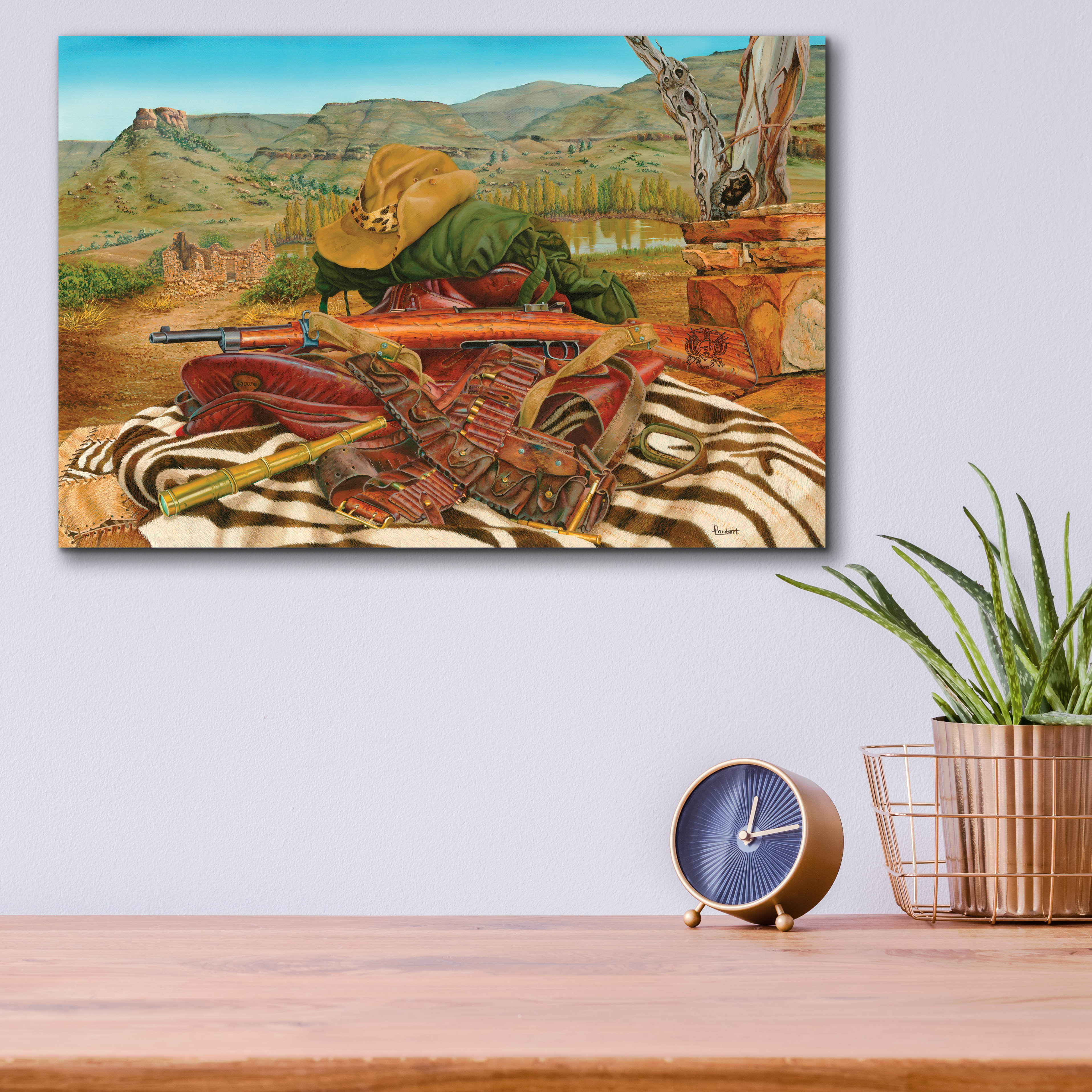 Epic Art 'Hunting Still Life 3' by Delene Lambert Acrylic Glass Wall ...