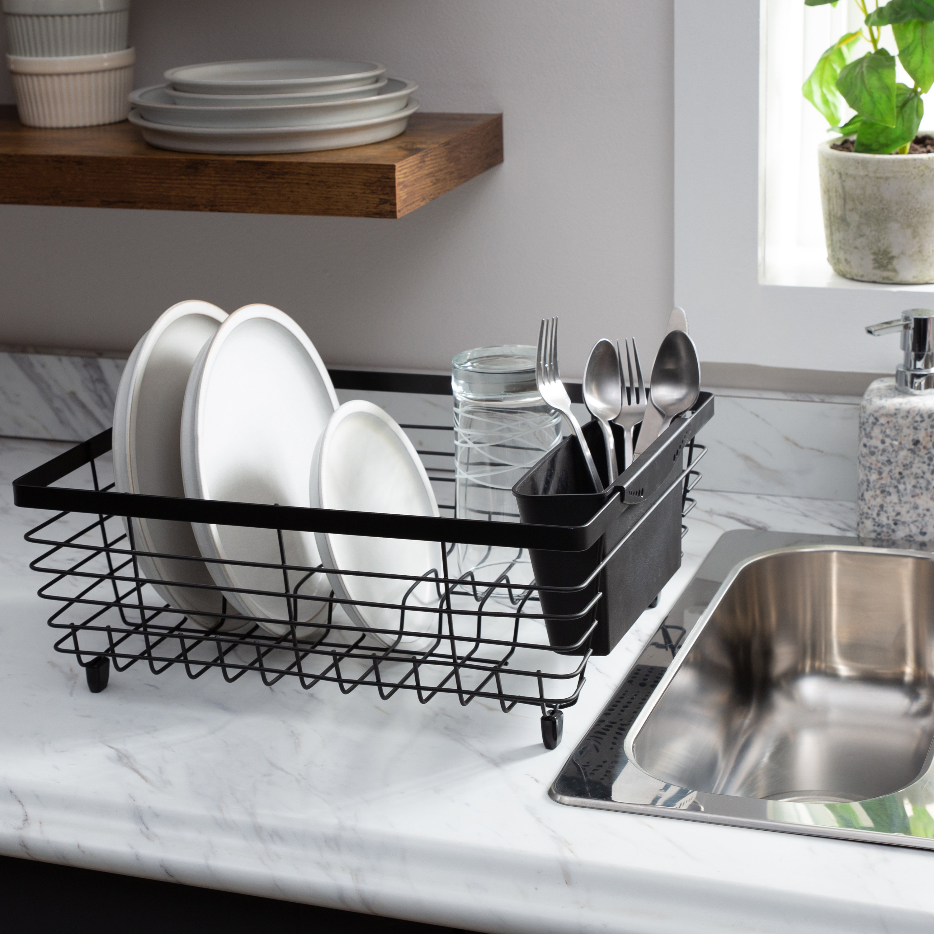 Kitchen Details Flat Wire Iron Countertop Dish Rack & Reviews | Wayfair
