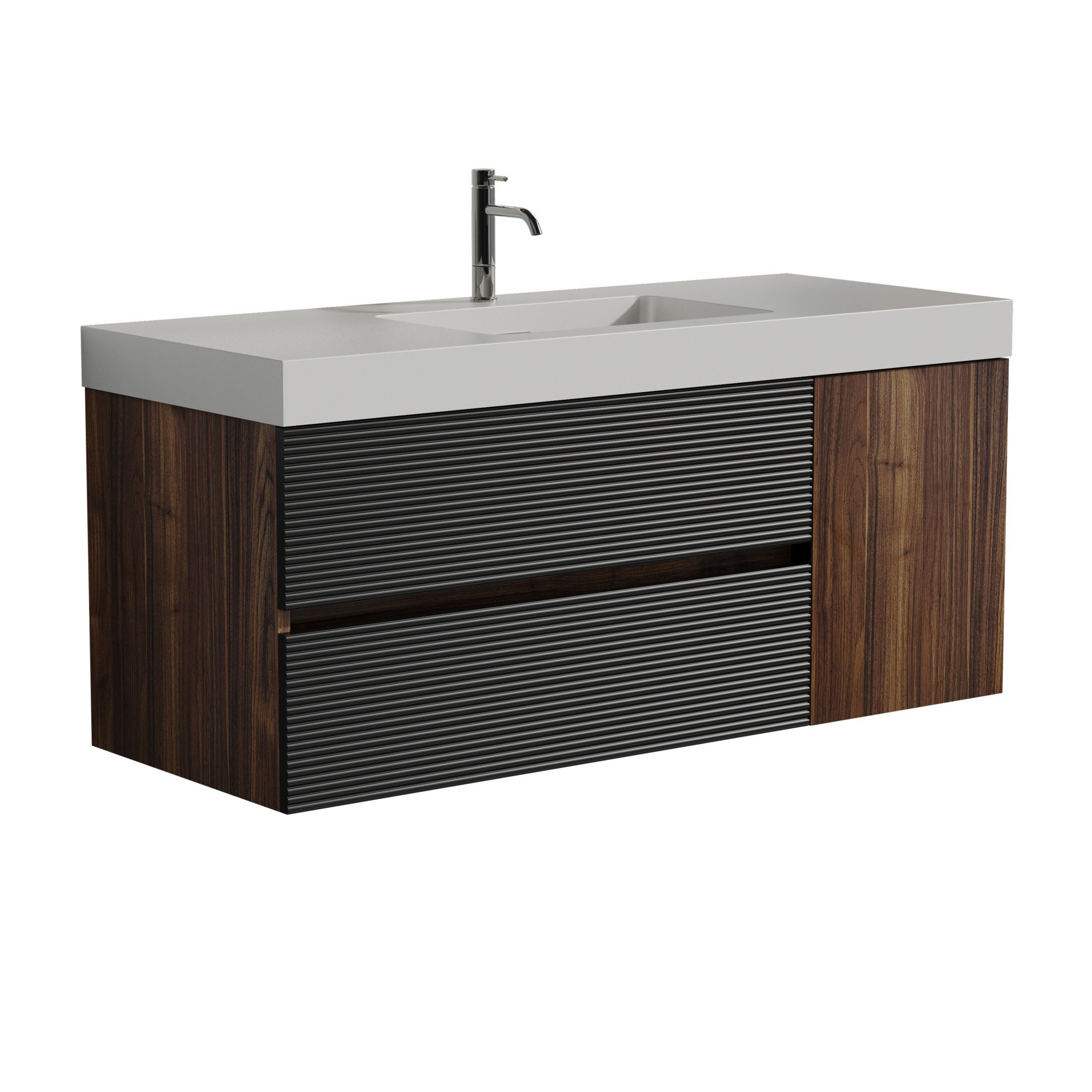 Hokku Designs 60 Inch Wall Mounted Floating Bathroom Vanity | Wayfair