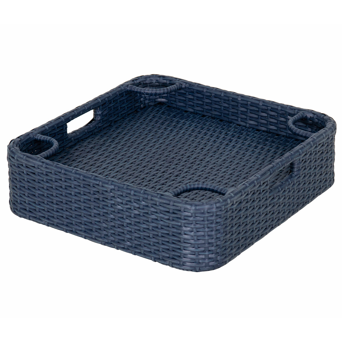 Sunjoy Wicker Floating Tray 24x24 inch Aluminum Frame Pool Tray ...