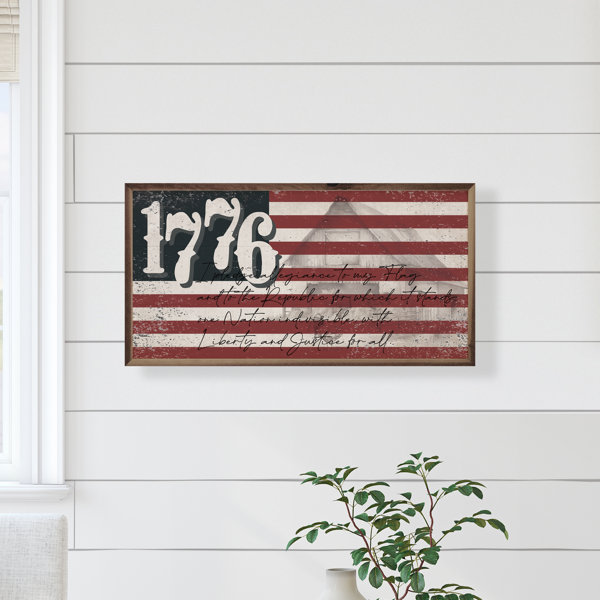 The Holiday Aisle® Distressed Flag 1776 | Wayfair
