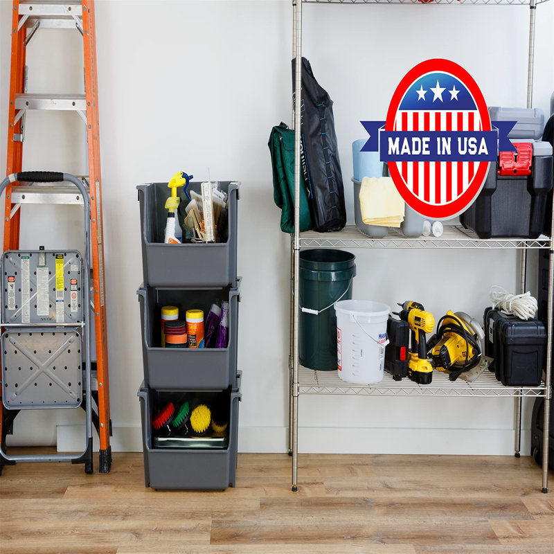 Hokku Designs Plastic Storage Bin Set | Wayfair