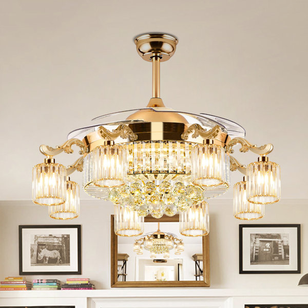 Rosdorf Park Jearold 42'' Modern Ceiling Fan with LED Lights and 8 ...