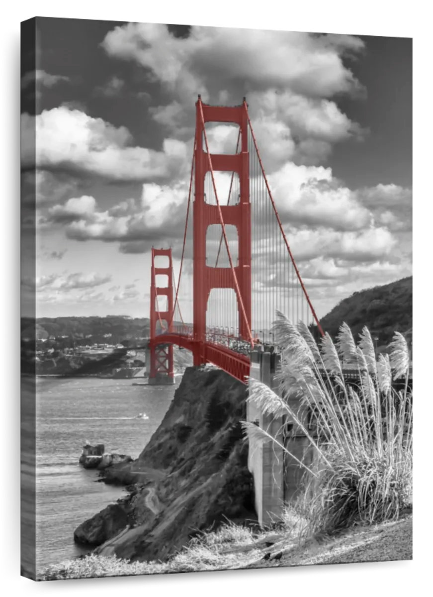 Ebern Designs Lilie Red San Francisco Bridge | Wayfair