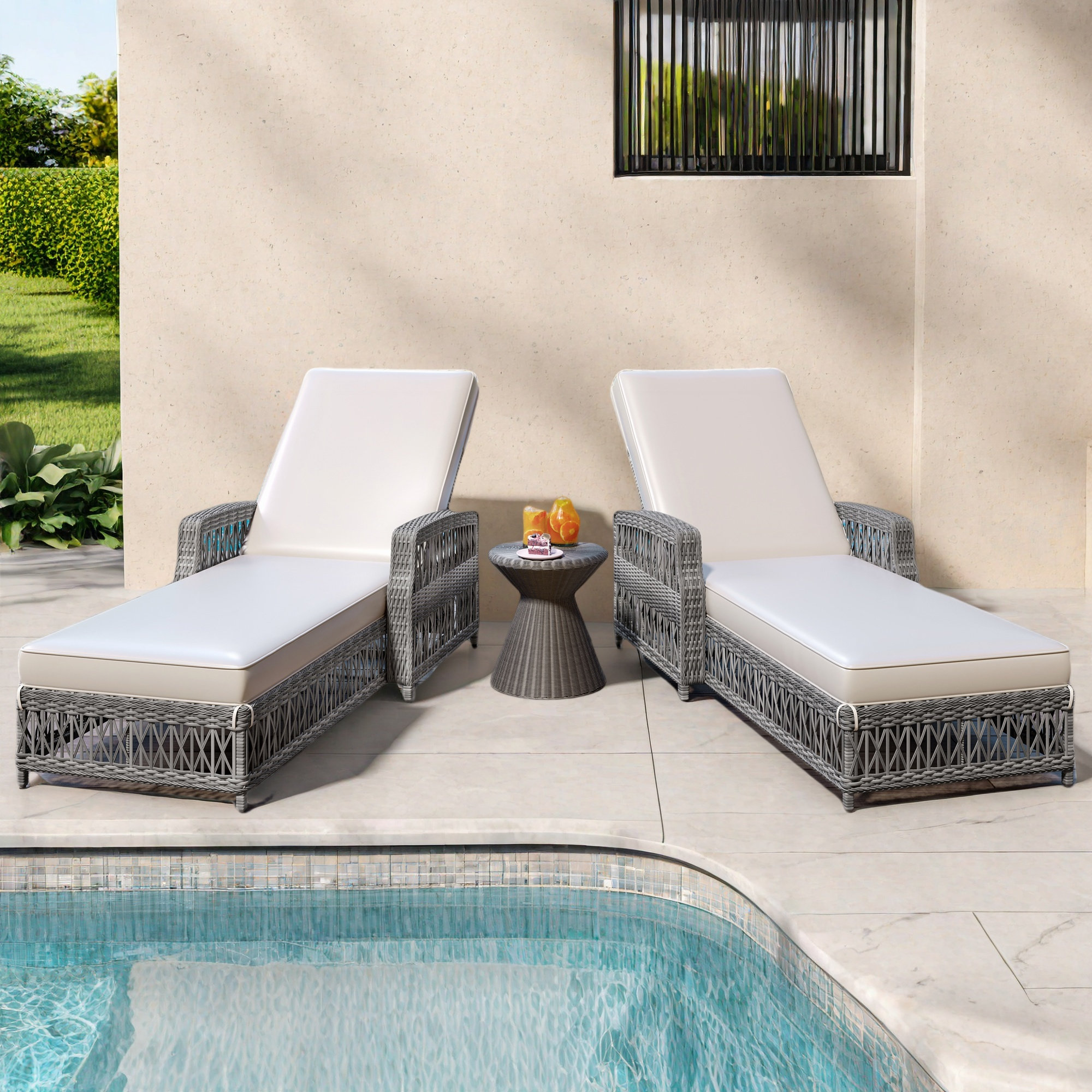 Bay Isle Home™ Outdoor Long Reclining Chaise With Removable Cushions ...