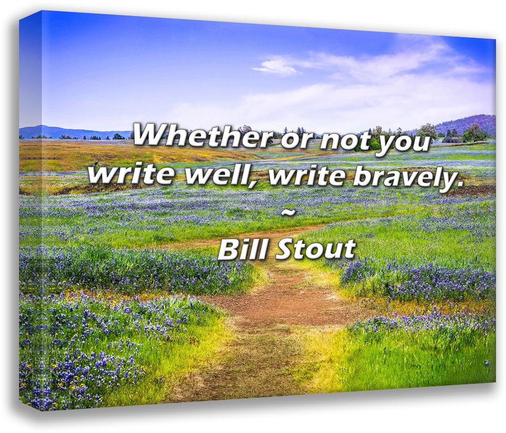 Ophelia & Co. Bill Stout Quote: Whether or not you write well, write ...