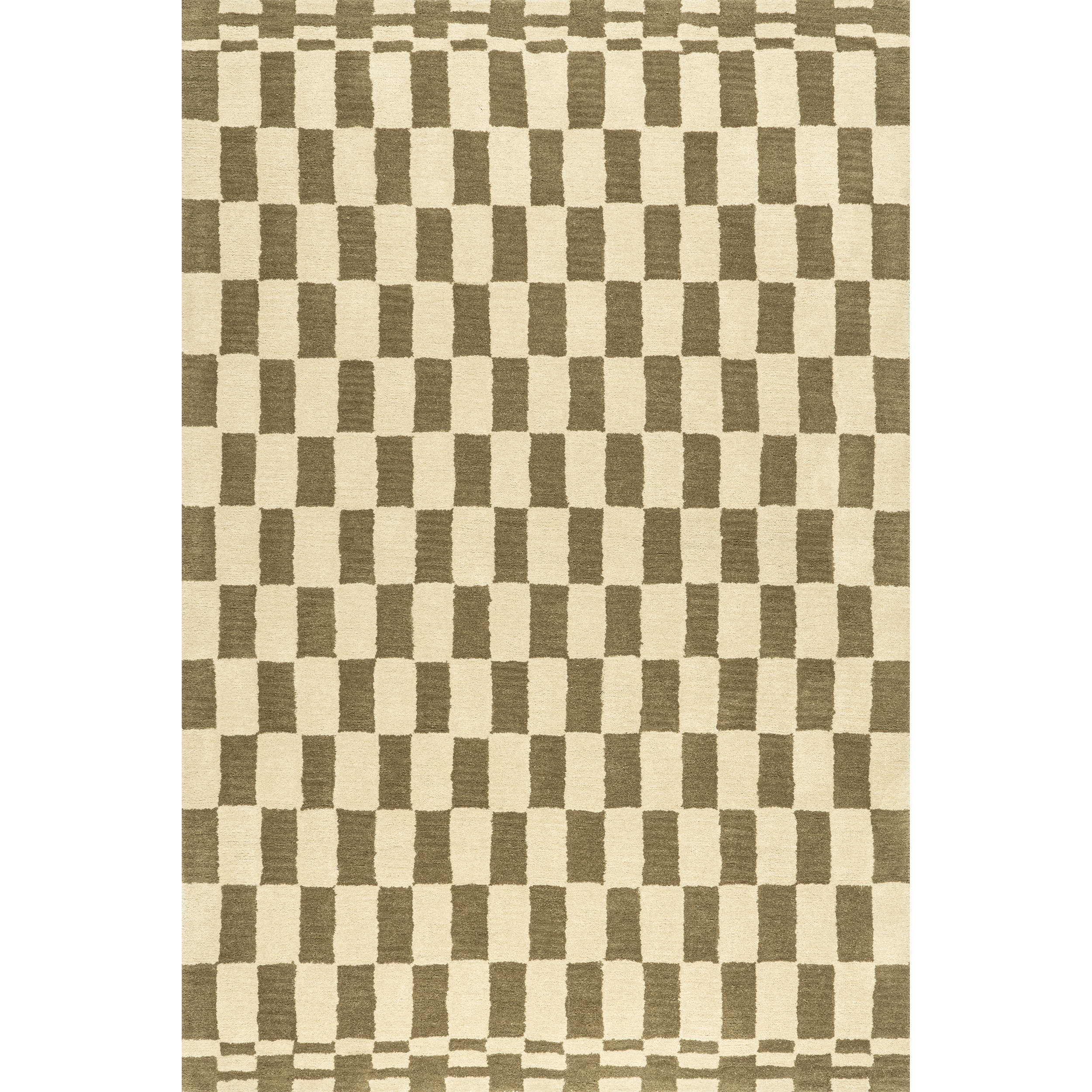 Ebern Designs Kia Checkerboard Wool Area Rug | Wayfair