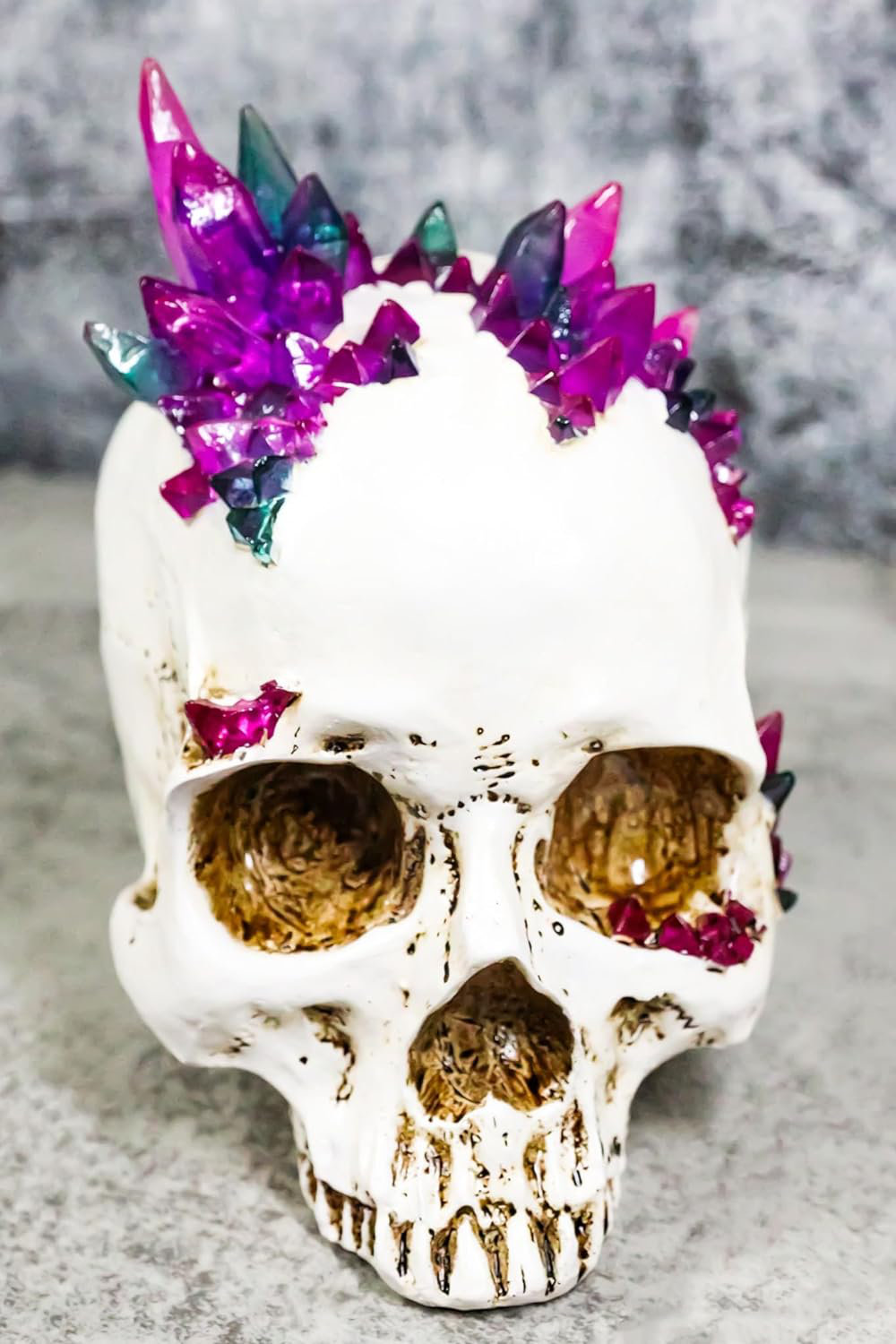 Trinx Gothic Macabre Spiky Two Tones Crystal Cavern Mine Cranium Skull ...